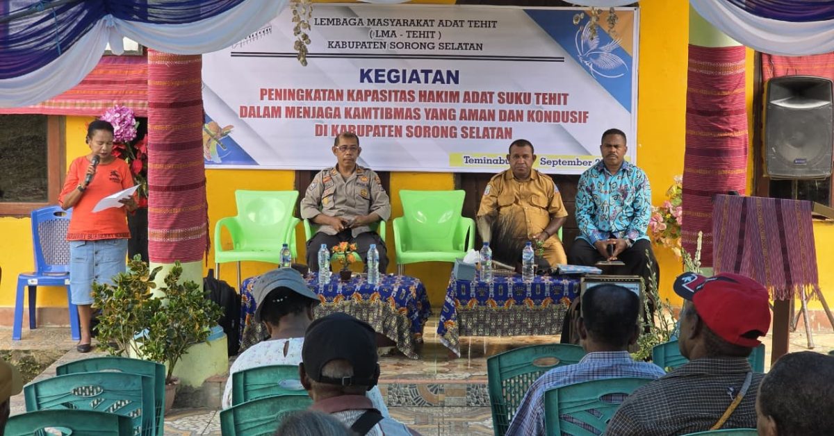 LMA Suku Tehit Bersama Hakim Adat Serukan Jaga Kamtibmas - Sorongraya.co