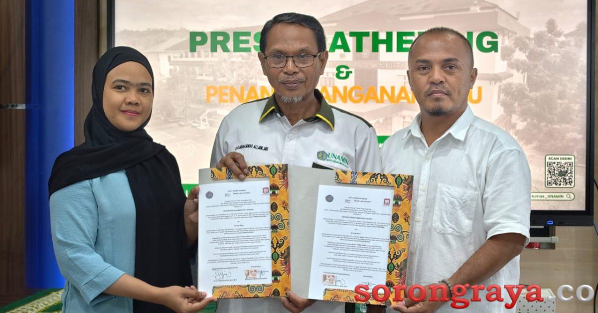 Kampus UNAMIN Sorong Teken MOU Bersama Media - Sorongraya.co